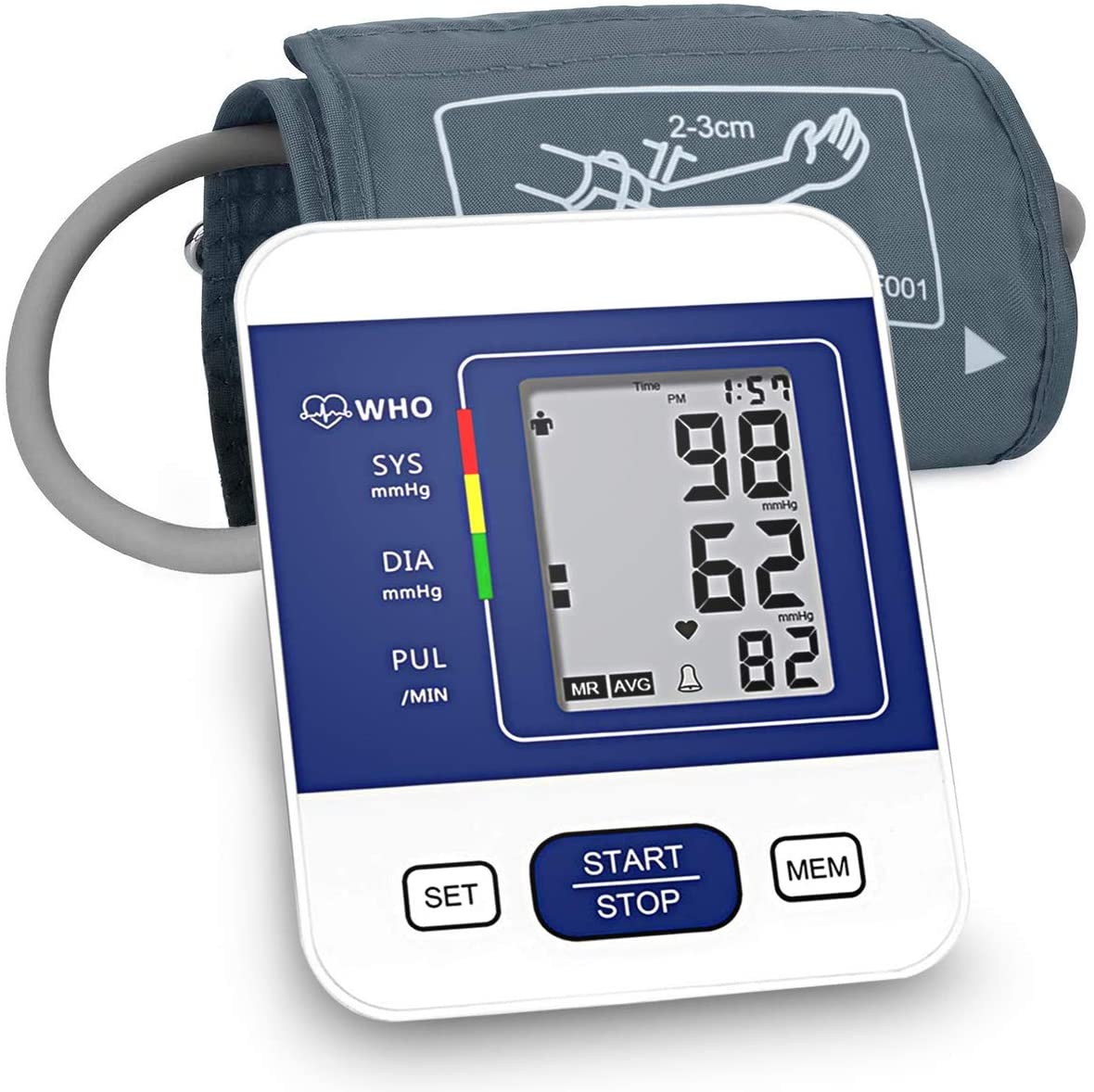 CAZON Blood Pressure Monitor Upper Arm Accurate Digital BP Machine For 