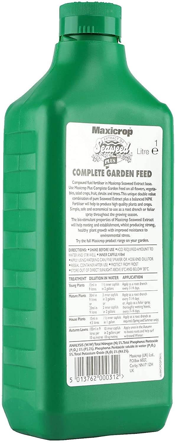 Maxicrop PPCGF61L Complete Garden Feed, Seaweed Plus Complete Garden ...