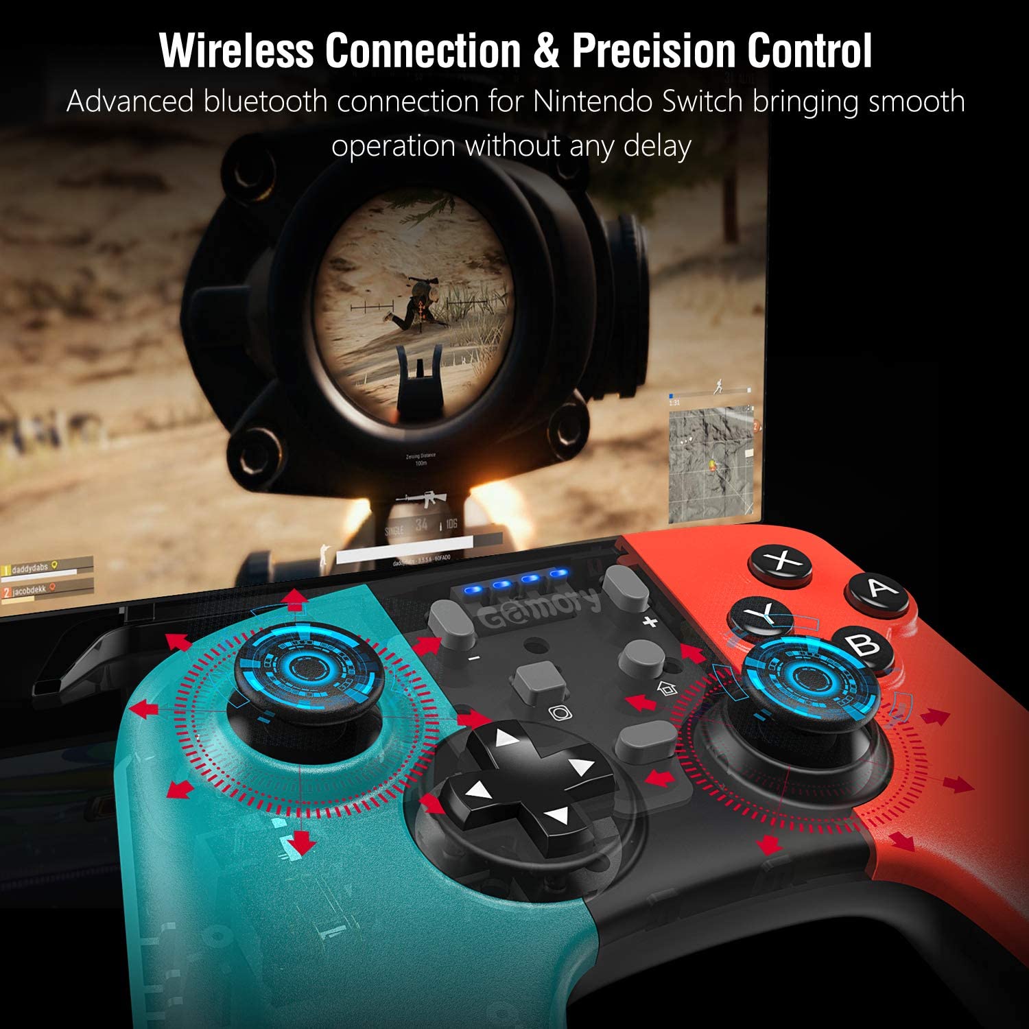 Gamory Wireless Controller for Nintendo Switch,Wireless Pro Controller ...