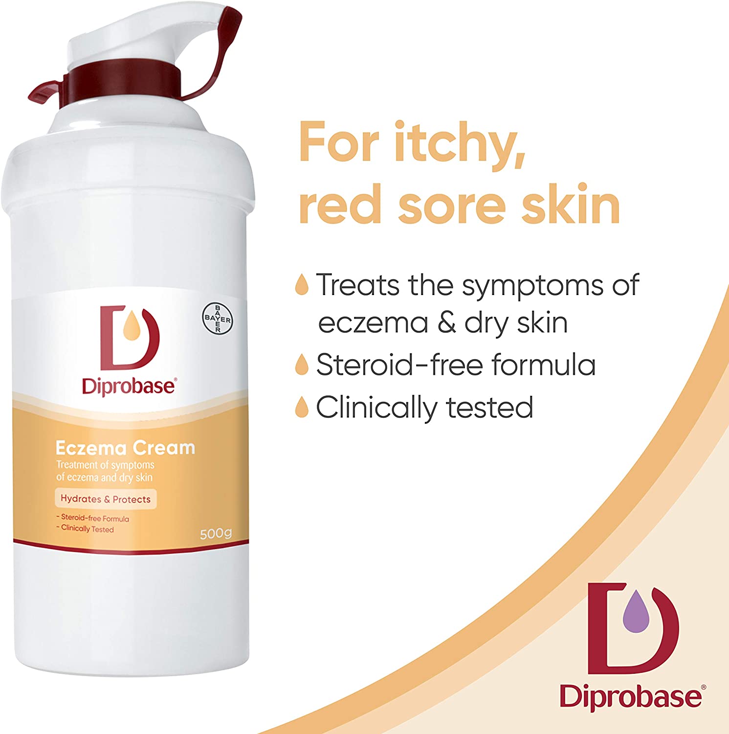 Diprobase Eczema Cream 500 g for Treatment of Eczema Symptoms and Dry ...