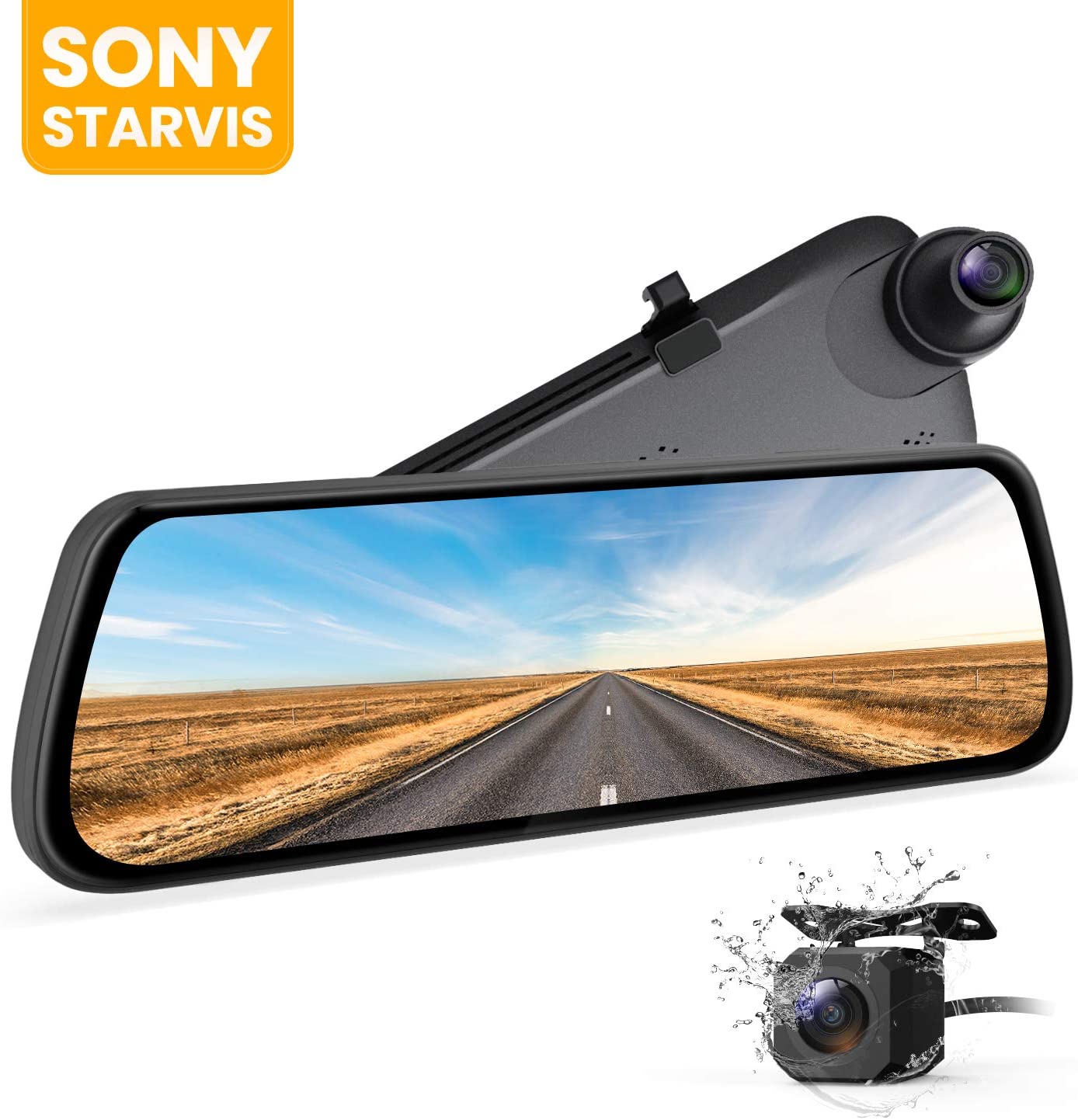 Mirror Dash Cam with Sony IMX Sensor Night Vision, Dash Cameras Front ...