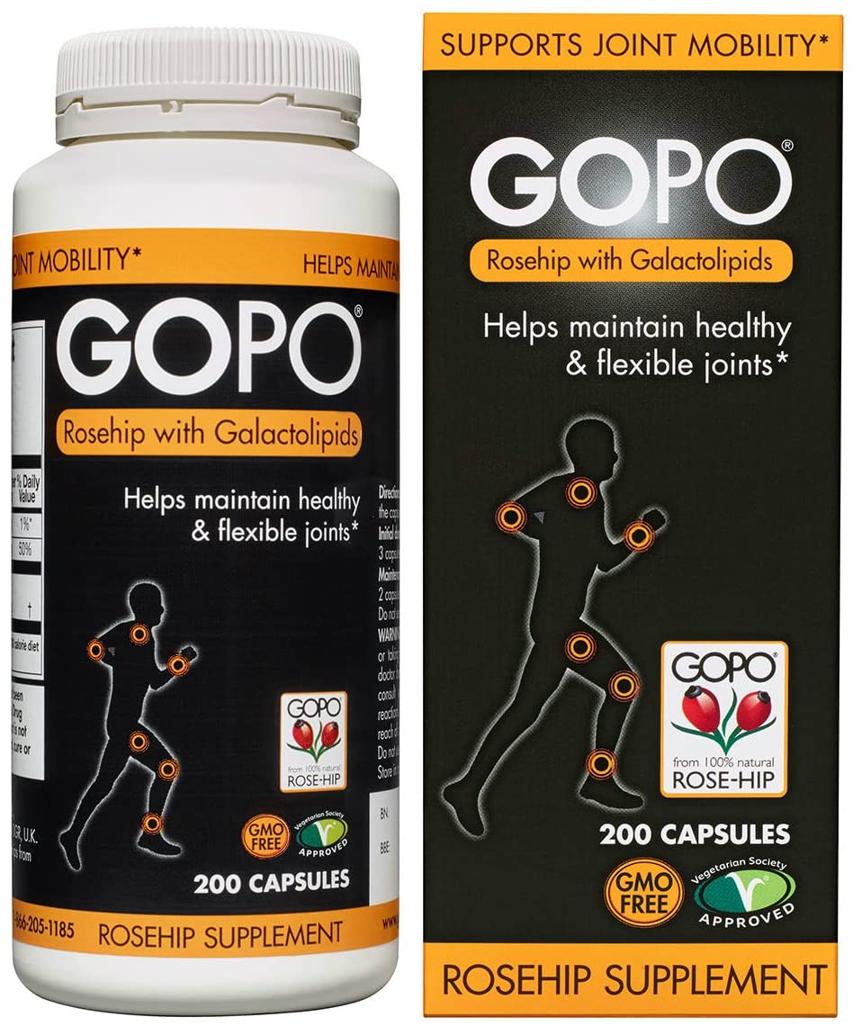 GOPO Joint Health 200 Capsules – Rose-Hip & Vitamin C – Helps maintain healthy & flexible joints ...
