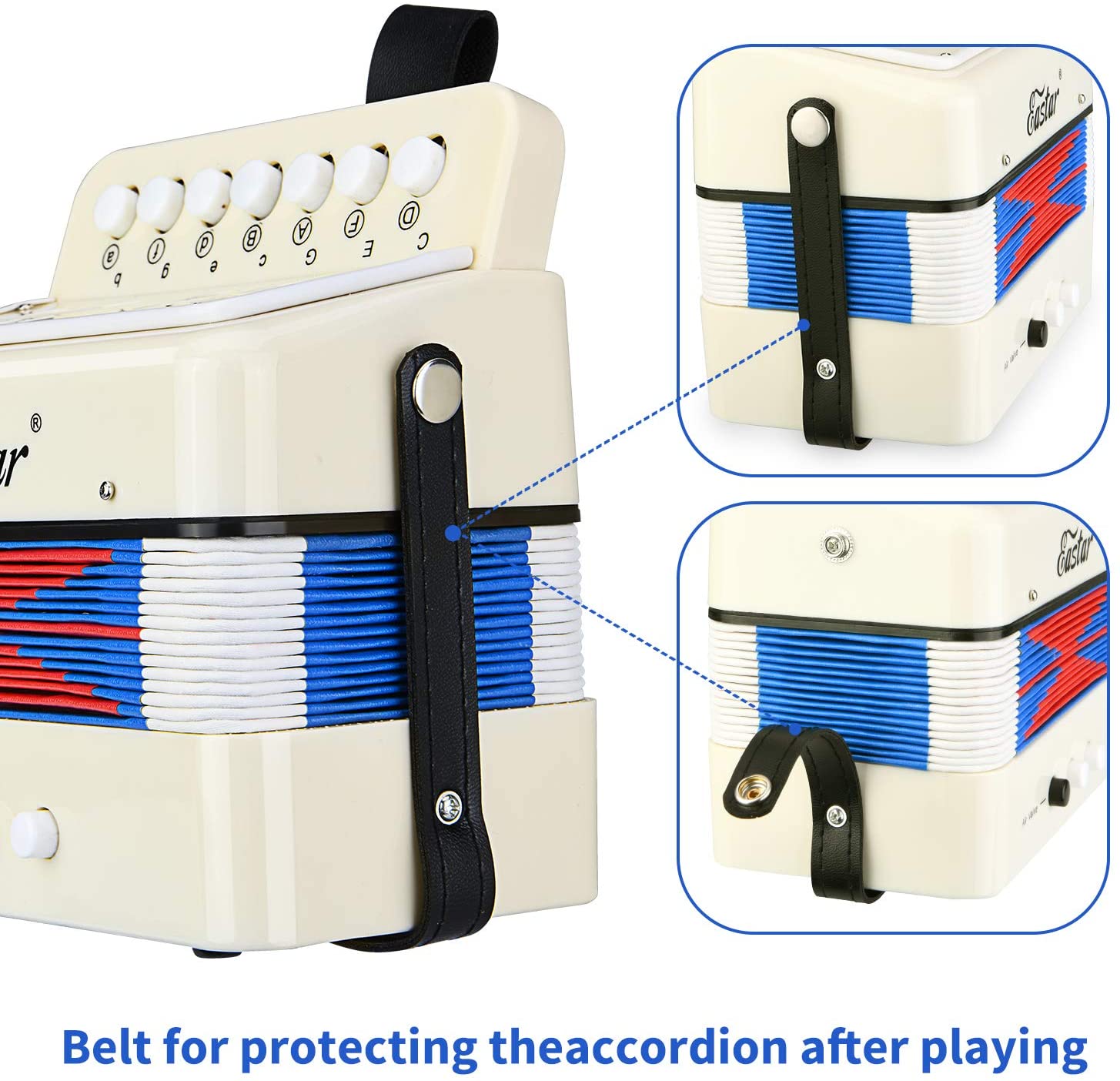 Eastar Button Accordion 10 Key Kids Accordion Toy Piano Accordion ...