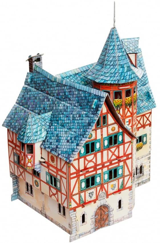 UMBUM Innovative 3-D Puzzle New Town Hall Medieval Town 3D Cardboard ...