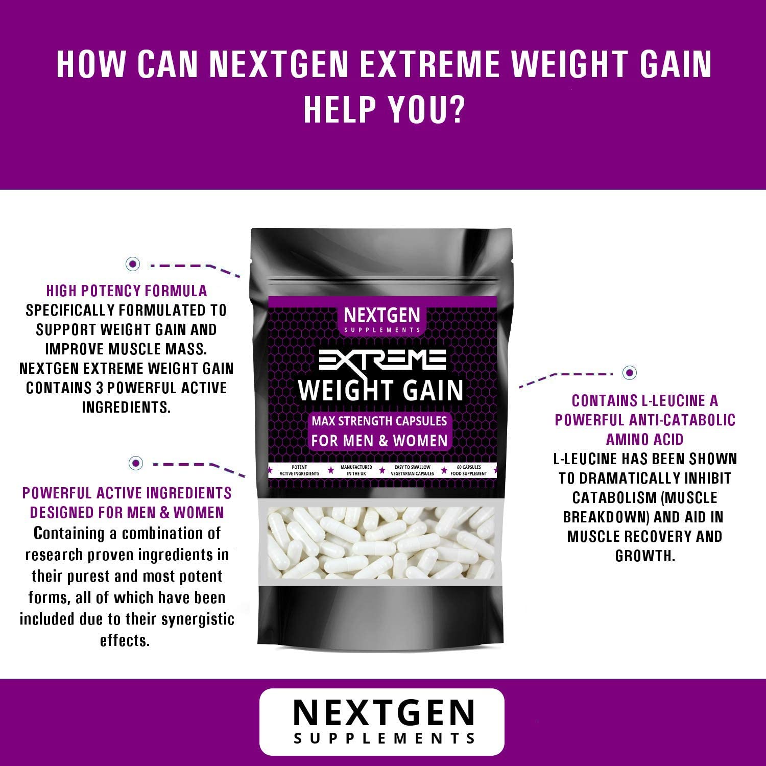 ANABOLIC Weight GAIN Tablets – Quick Muscle Mass Pills Growth Potent ...