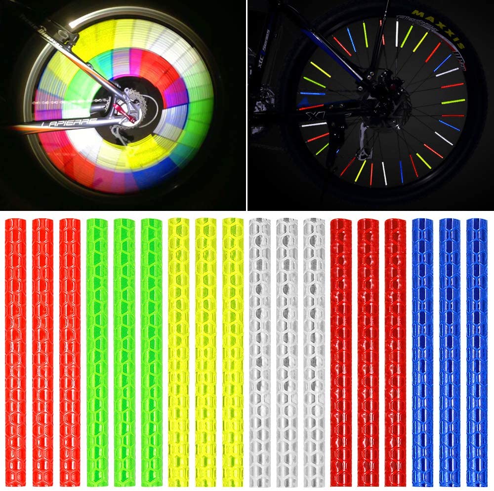Netspower Reflectors Spoke Reflector Clips, 3M Visibility Reflective ...