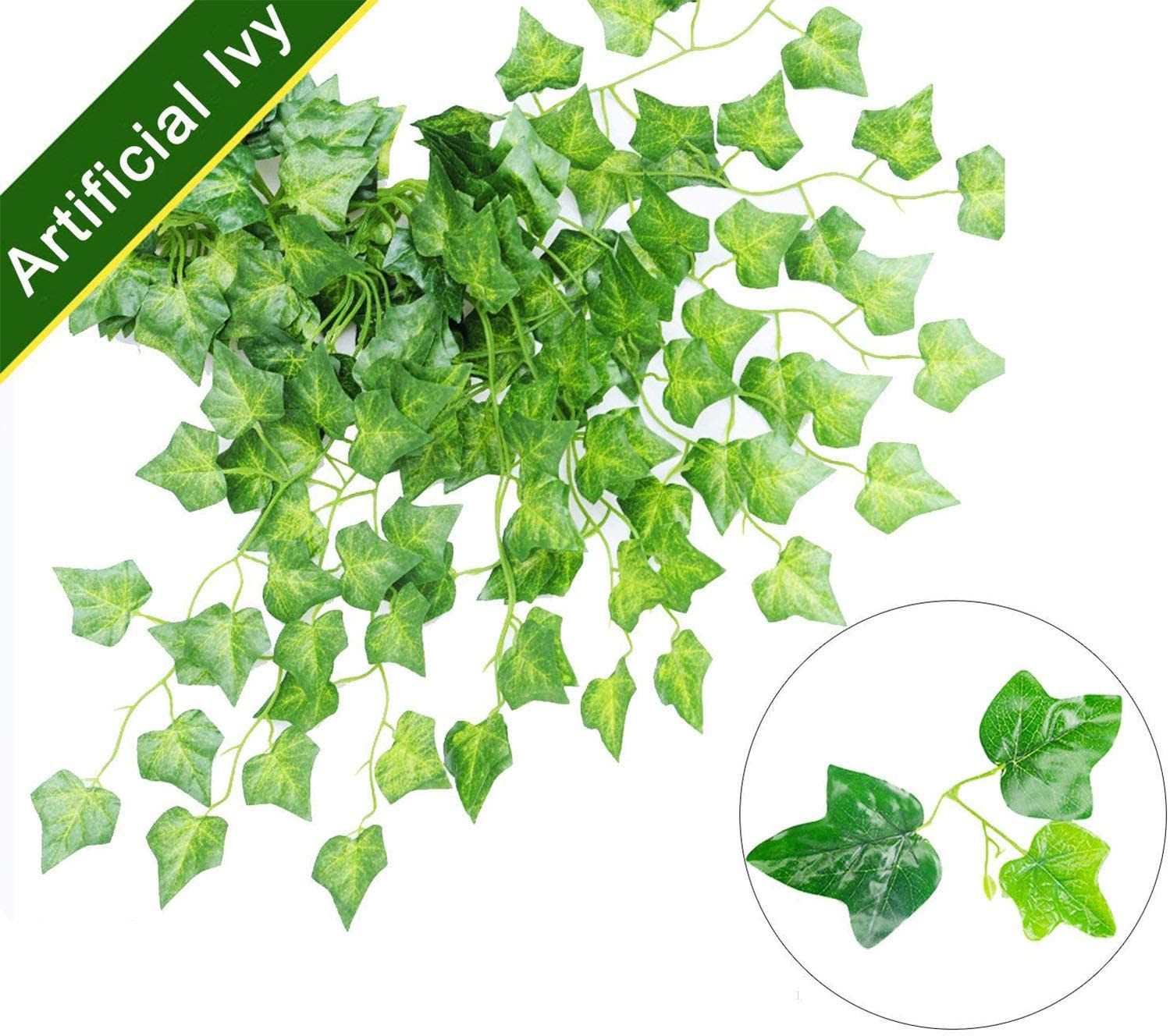 AUERVO Artificial Ivy, Fake Ivy Fake Plants Ivy Garland Artificial Fake ...