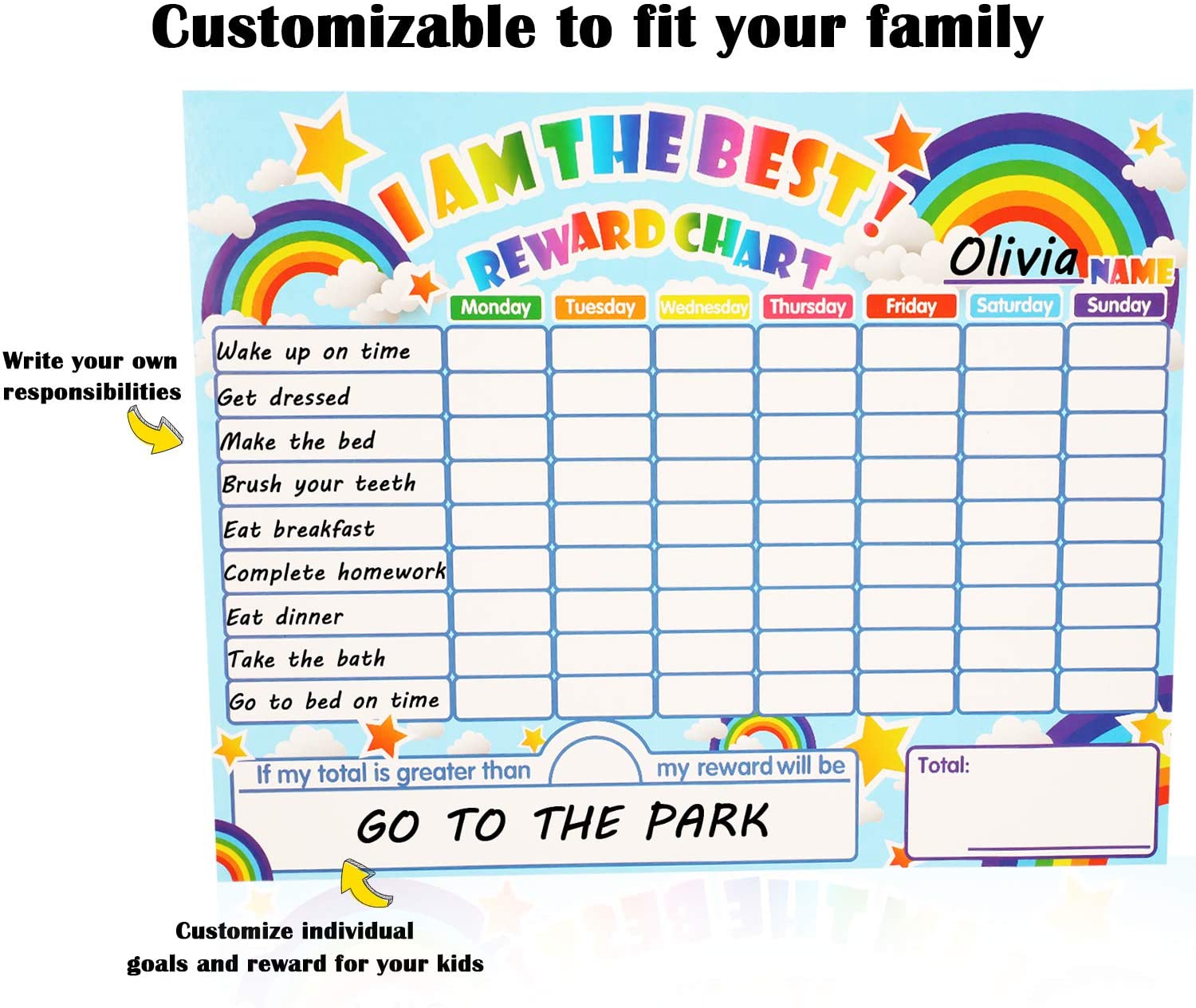 Kids Chore Chart Reward Chart Chore Chart Responsibility Chart Images