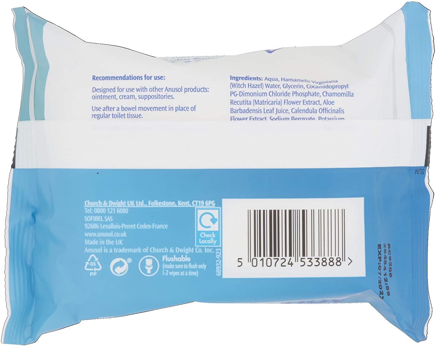 Anusol Soothing & Cleansing Wipes – Clinically Tested & Bio Degradable ...