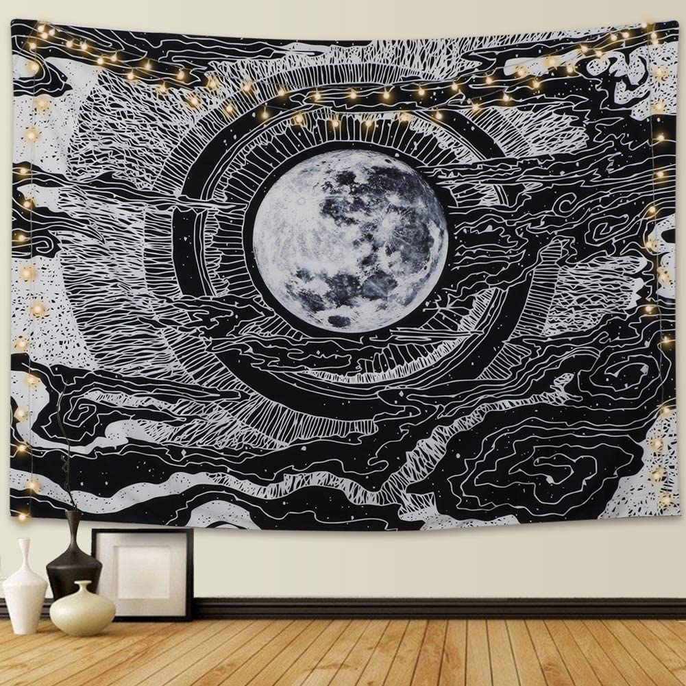 Dremisland Moon and Star Wall Tapestry Mandala Wall Hanging Tarot ...
