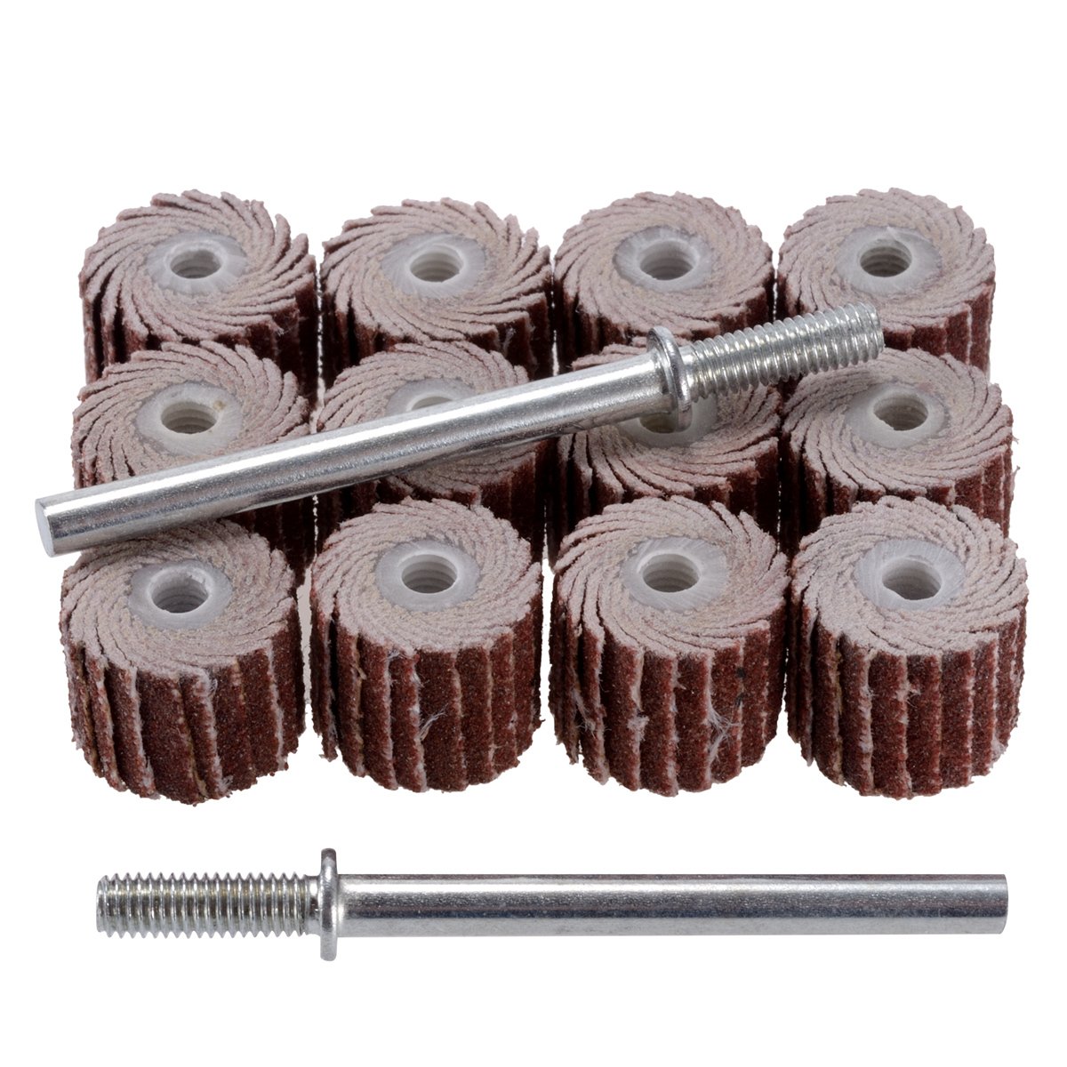12 Pcs 120 Grit Sanding Sandpaper Flap Wheel Head Grinding Disc with 2 ...