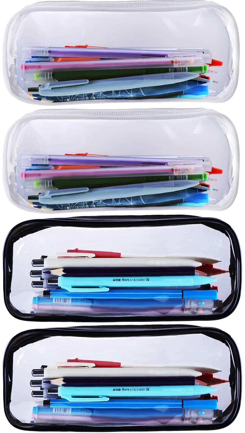Clear Pencil Case Makeup Pouch Big Capacity Bags with Zipper for ...