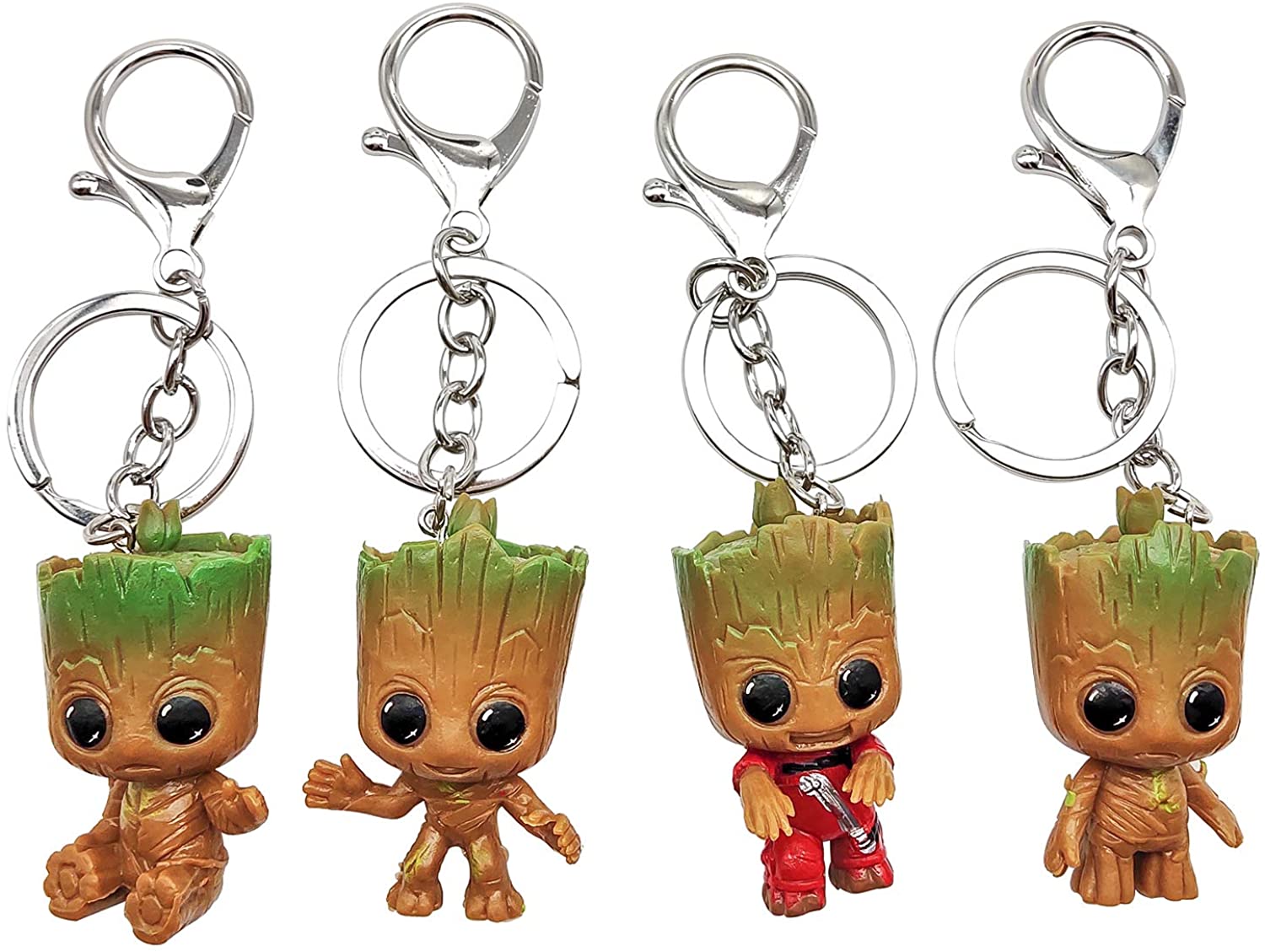 INHEMI Baby Groot Keychain (Set of 4) – Action Figure from The Classic ...