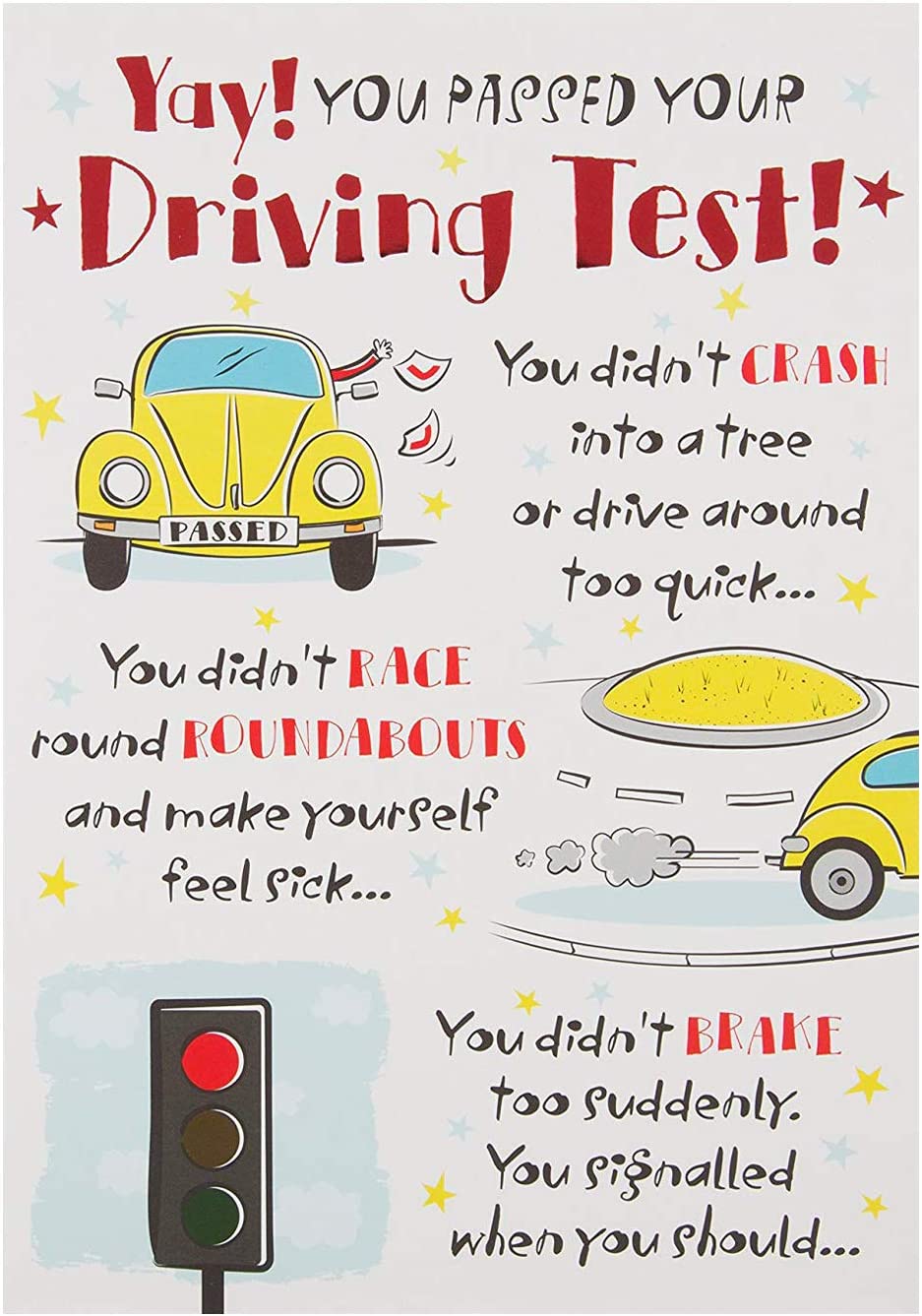 Driving Test Pass Congratulations Card from Hallmark – Funny Cartoon ...