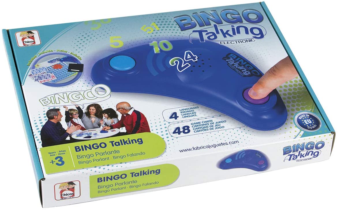 Boys – Bingo Electronic Talking Lottery with 48 Cards, 13 x 7.5 x 4 cm ...