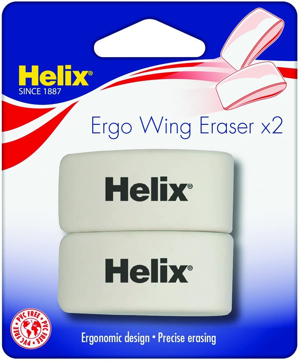 Helix Ergo Wing Eraser Twin Pack – BigaMart