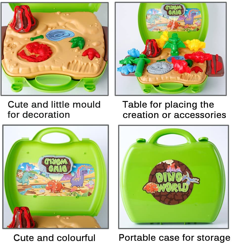 Deardeer Kids Play Dough Dinosaur Play Set 26 Pcs Pretend Play Toy Kit ...