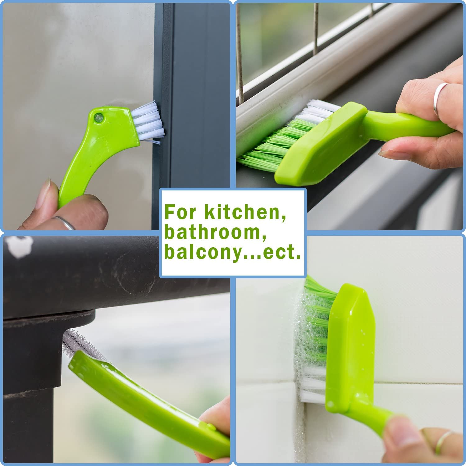 Tile Brushes Grout, Tinabless 3 in 1 Grout Cleaning Brush,Tile Joint ...