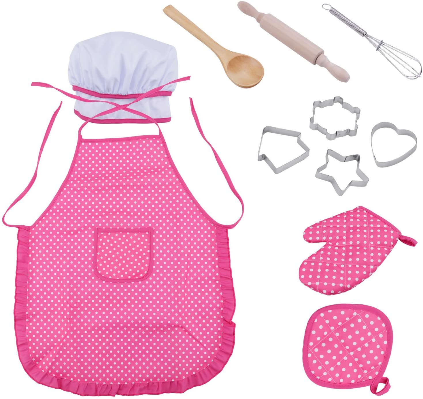 Kids Chef Set, Scoolr 11pcs Cooking Play Set Kitchen Role Play Set with ...