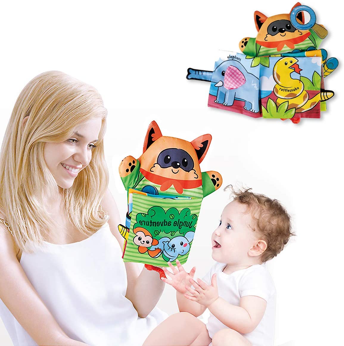 Ultra Soft Baby Book Touch and Feel Coloth Book, Safe Nontoxic Biteable ...