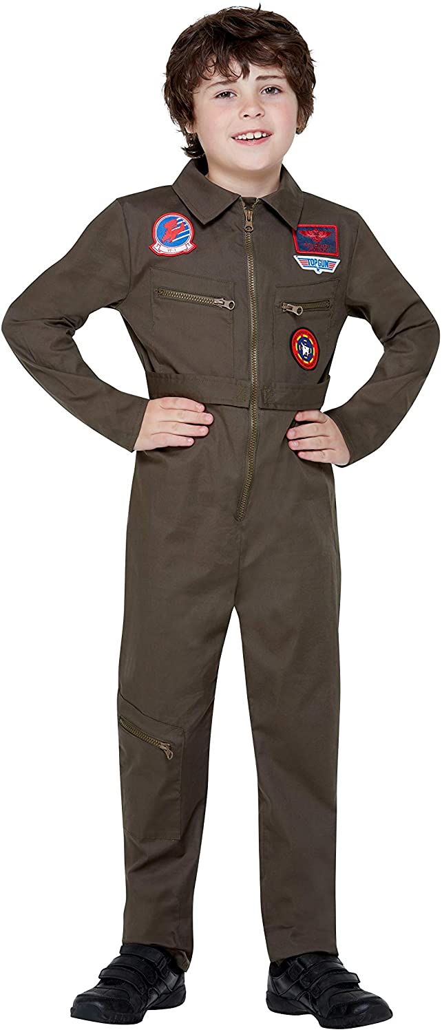 Smiffys 50936S Officially Licensed Top Gun Toddler Costume, Boys, Khaki ...