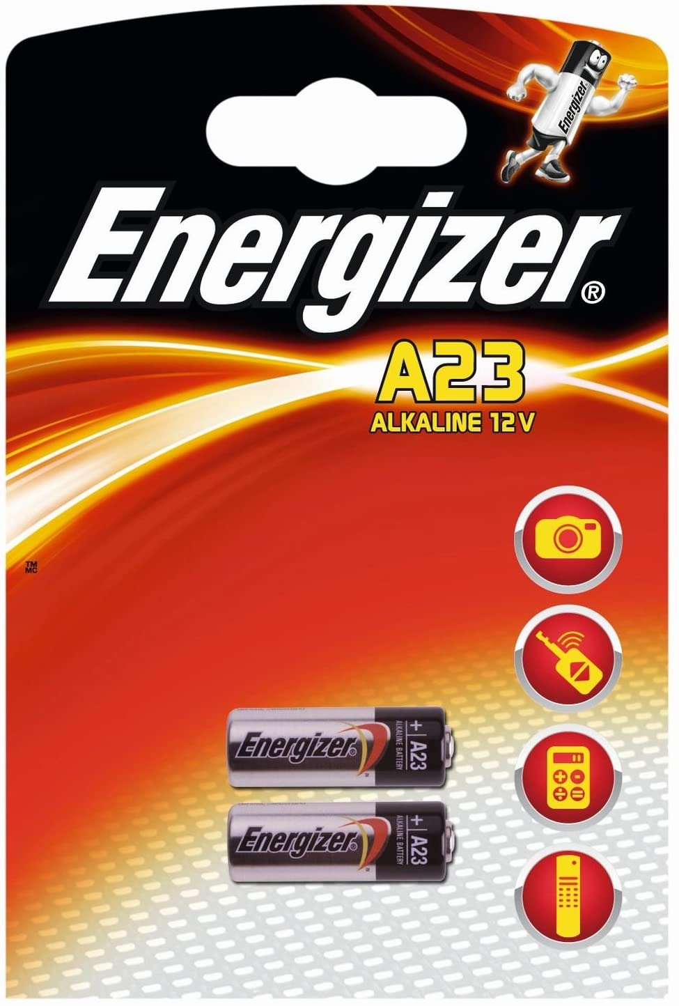 Energizer Original Alkaline Batteries A23 (12 Volts, 4 Packs of 2 ...
