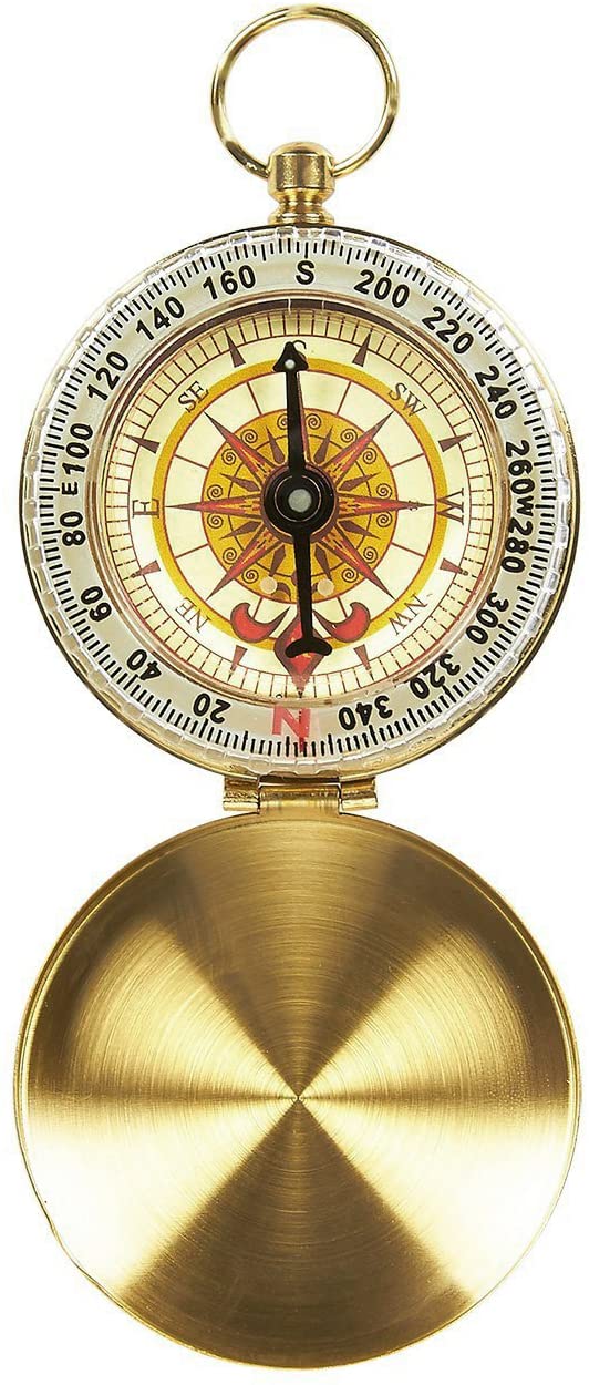 Juvale Camping Compass – Vintage Copper Metal Pocket Wayfinder, with ...