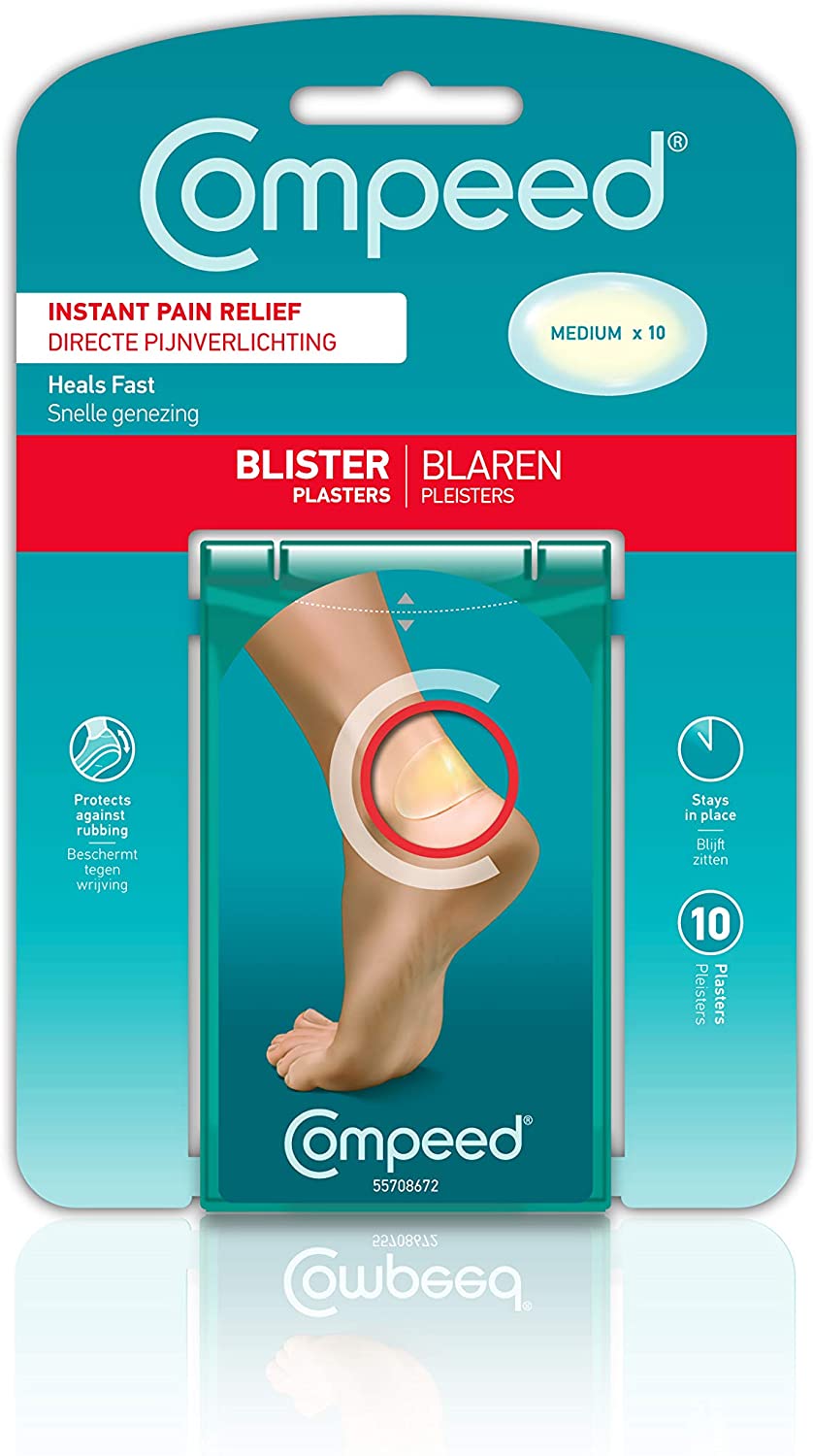 Compeed Medium Size Blister Plasters, 10 Hydrocolloid Plasters, Foot ...