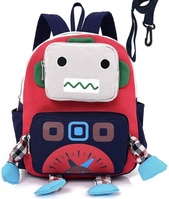 Infant Kid Backpack Rucksack with Leash Reins Robot Boy with Strap ...
