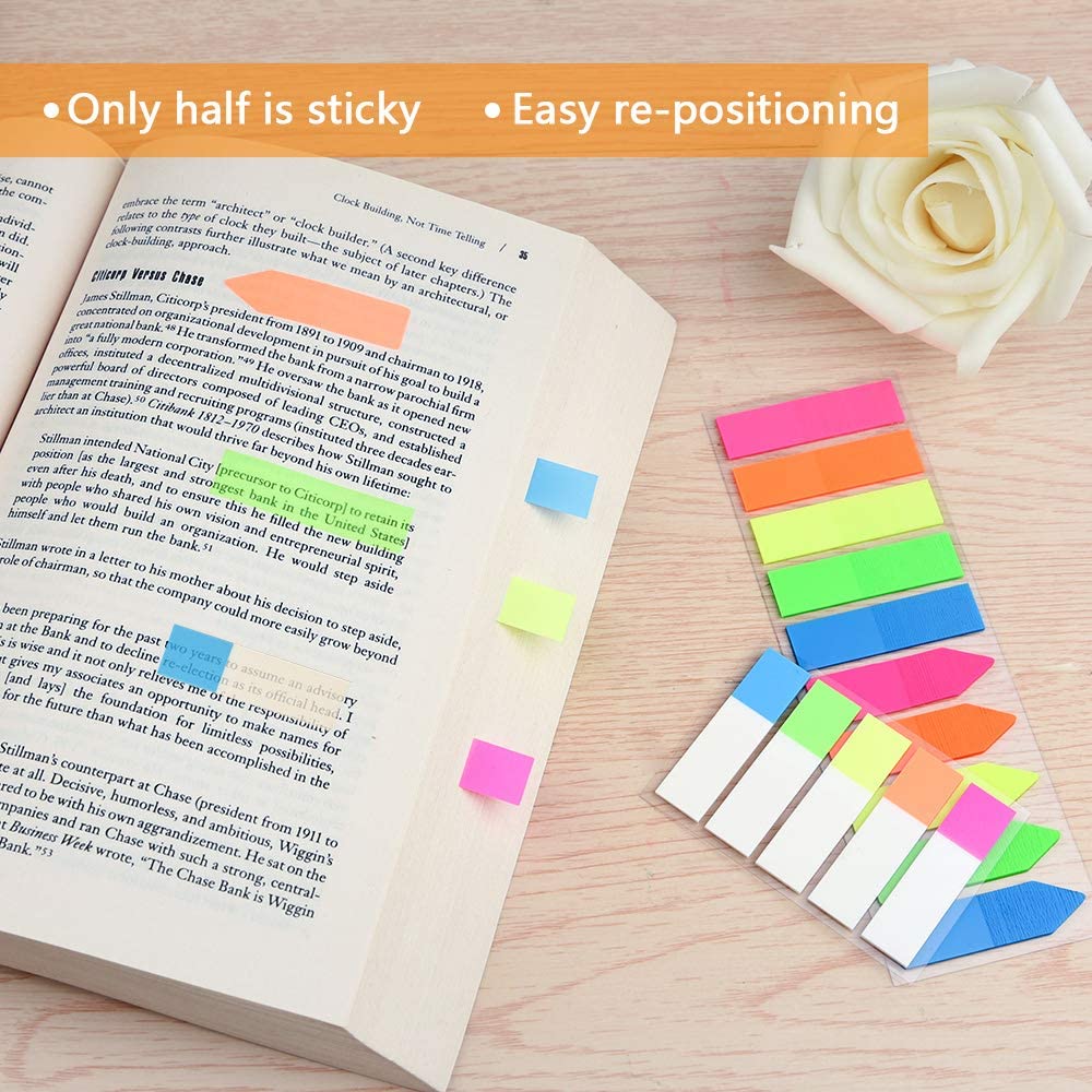TUPARKA 300 Pcs Sticky Tabs Sticky Notes Index Flags Highlighter Strips ...