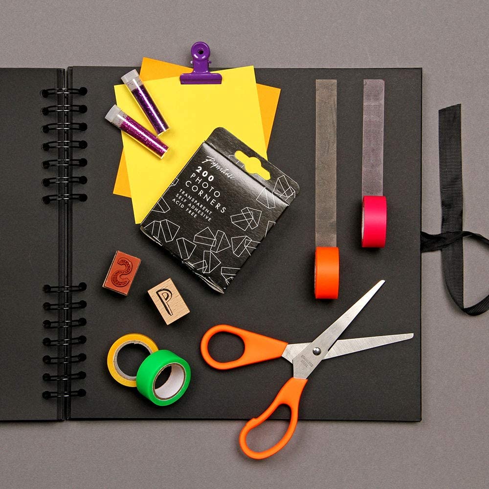 Paperchase Black Kraft Square Scrapbook, Photo Album, Memory Book ...