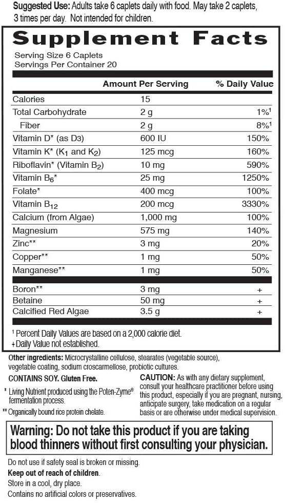 Living Calcium Advanced Bone Density Formula 120 Vegetarian Caplets – BigaMart