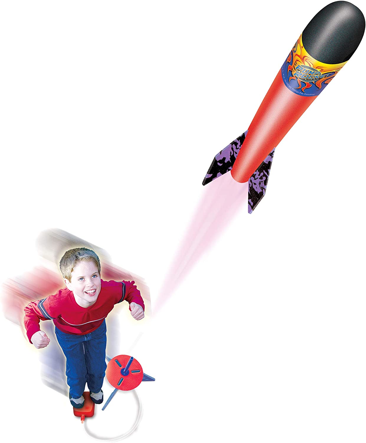 Geospace Original Jump Rocket – Launcher and 3 Rocket Set – BigaMart
