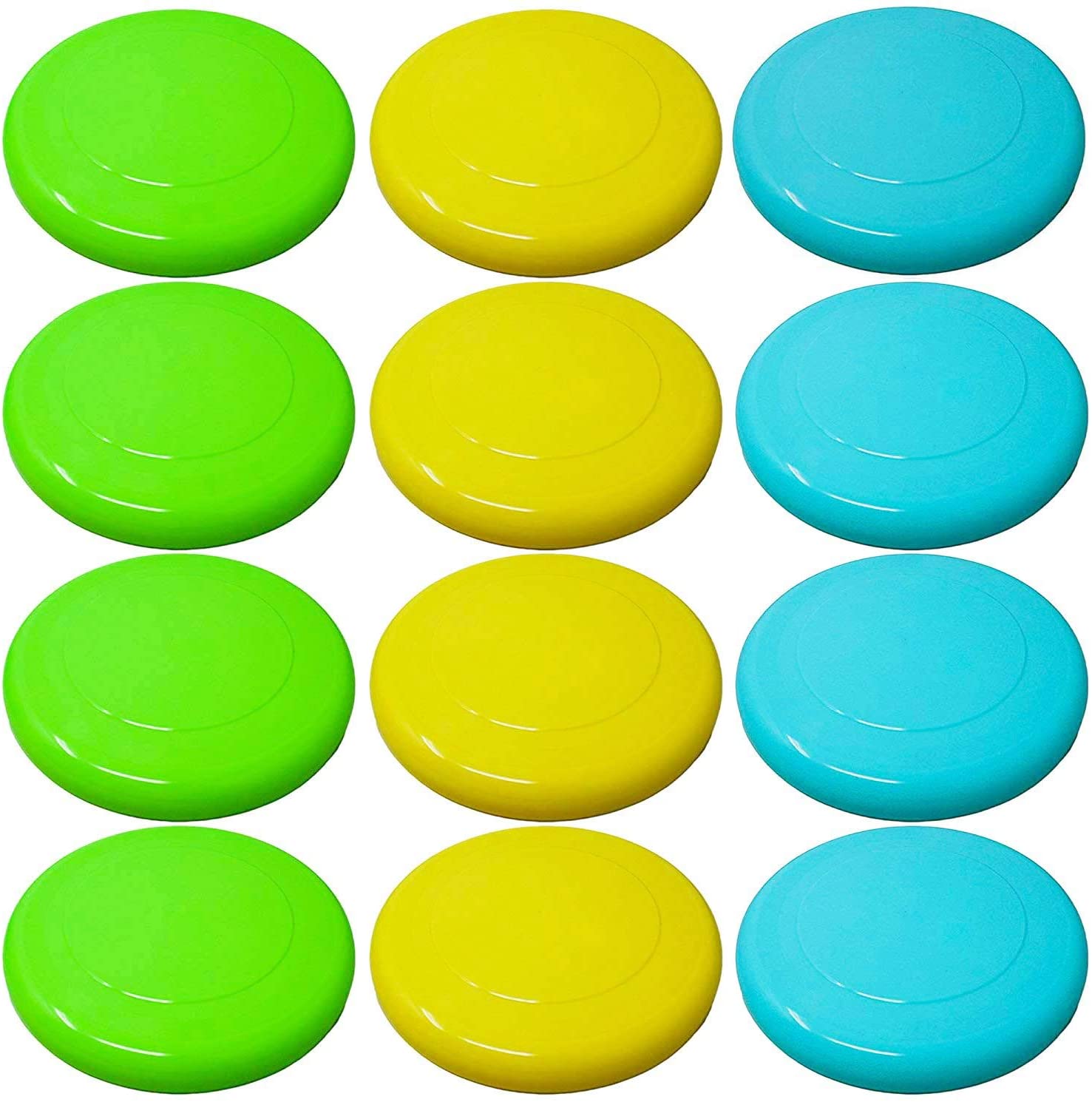 Bramble – 12 Multi Coloured 23cm Frisbee Flying Disc saucers – Solid ...