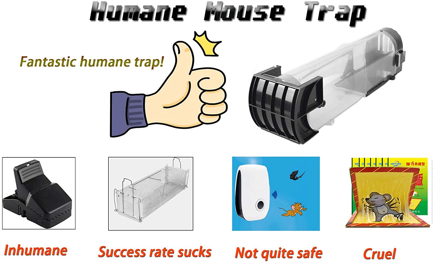 Old Tjikko Humane Mouse Trap,Rat and Mice Trap,Mouse Traps That Work ...