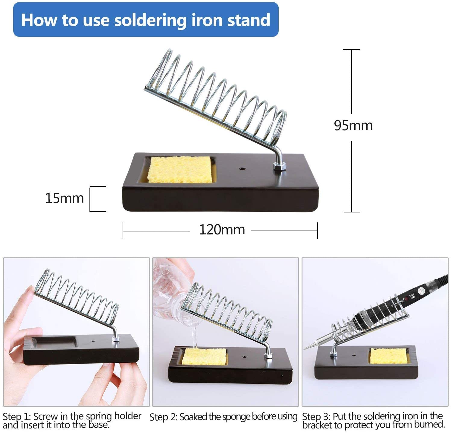 Soldering Iron Kit, Tabiger 60W Welding Tools with Adjustable Temp 200 ...