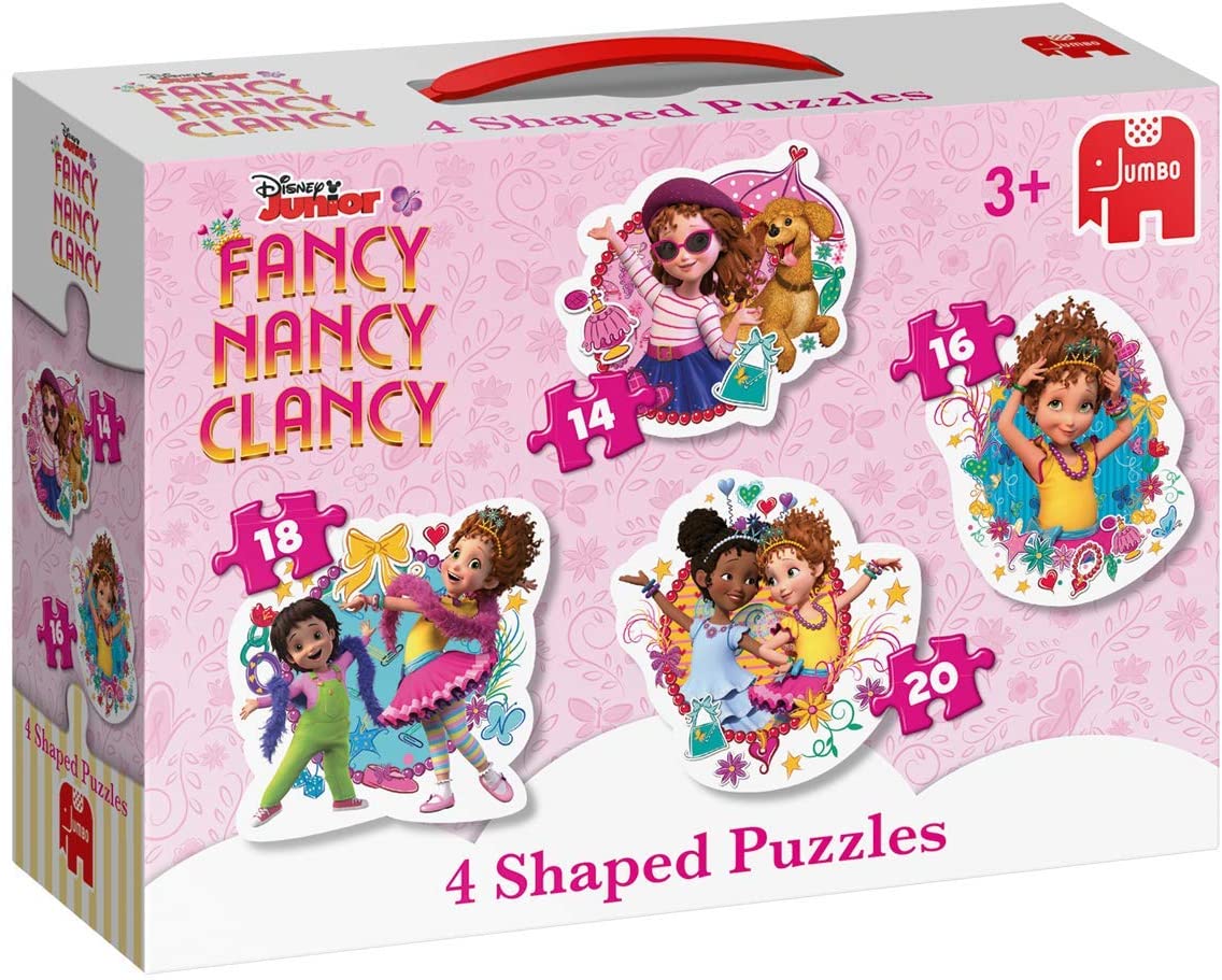 Jumbo 19761 Disney Fancy Nancy-4 in 1 Shaped Puzzles – BigaMart