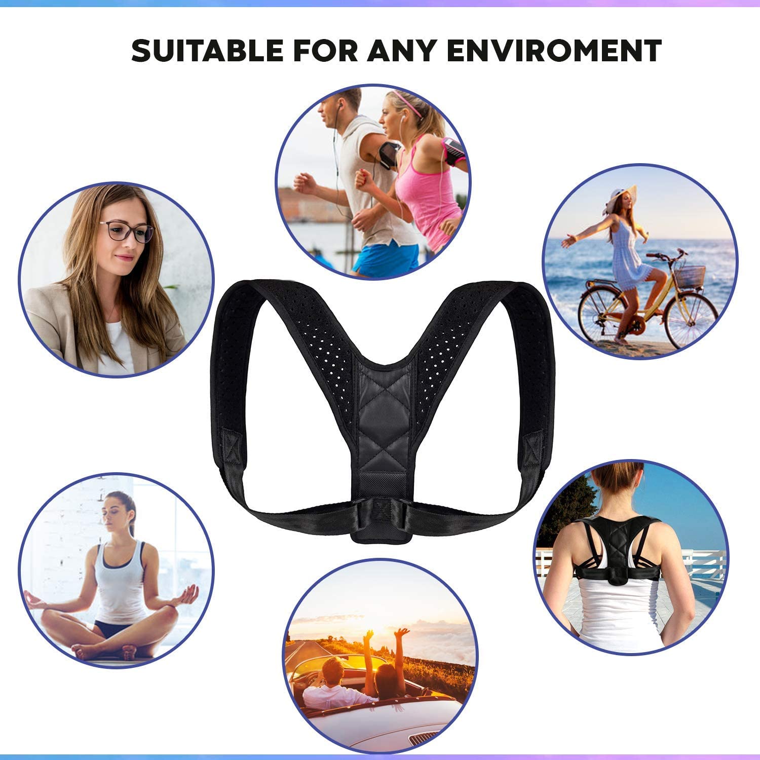 Tomiya Figure 8 Posture Corrector Back and Shoulder Support Brace ...
