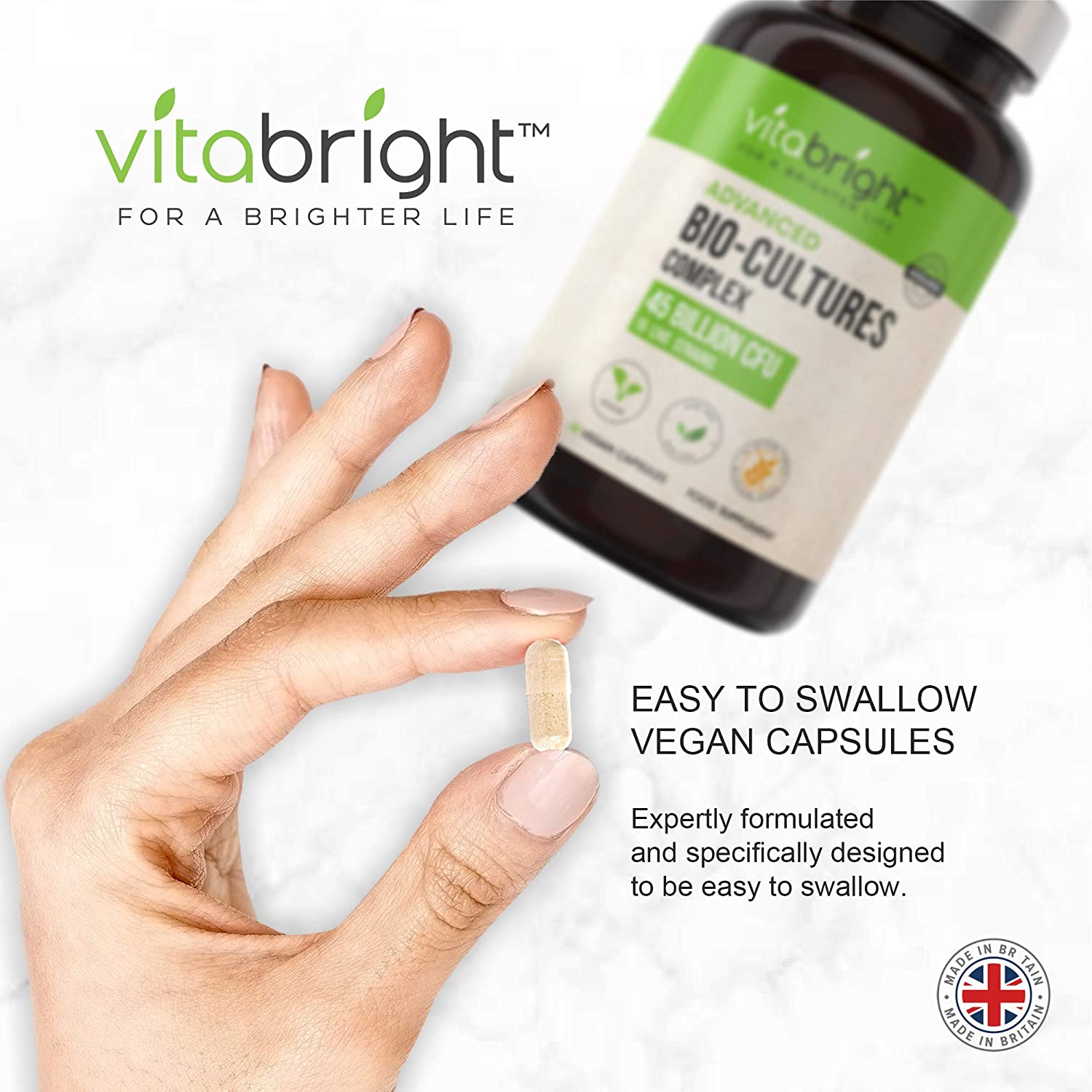 Probiotic Bio Cultures Complex – 45 Billion CFU Vegan Time Release ...