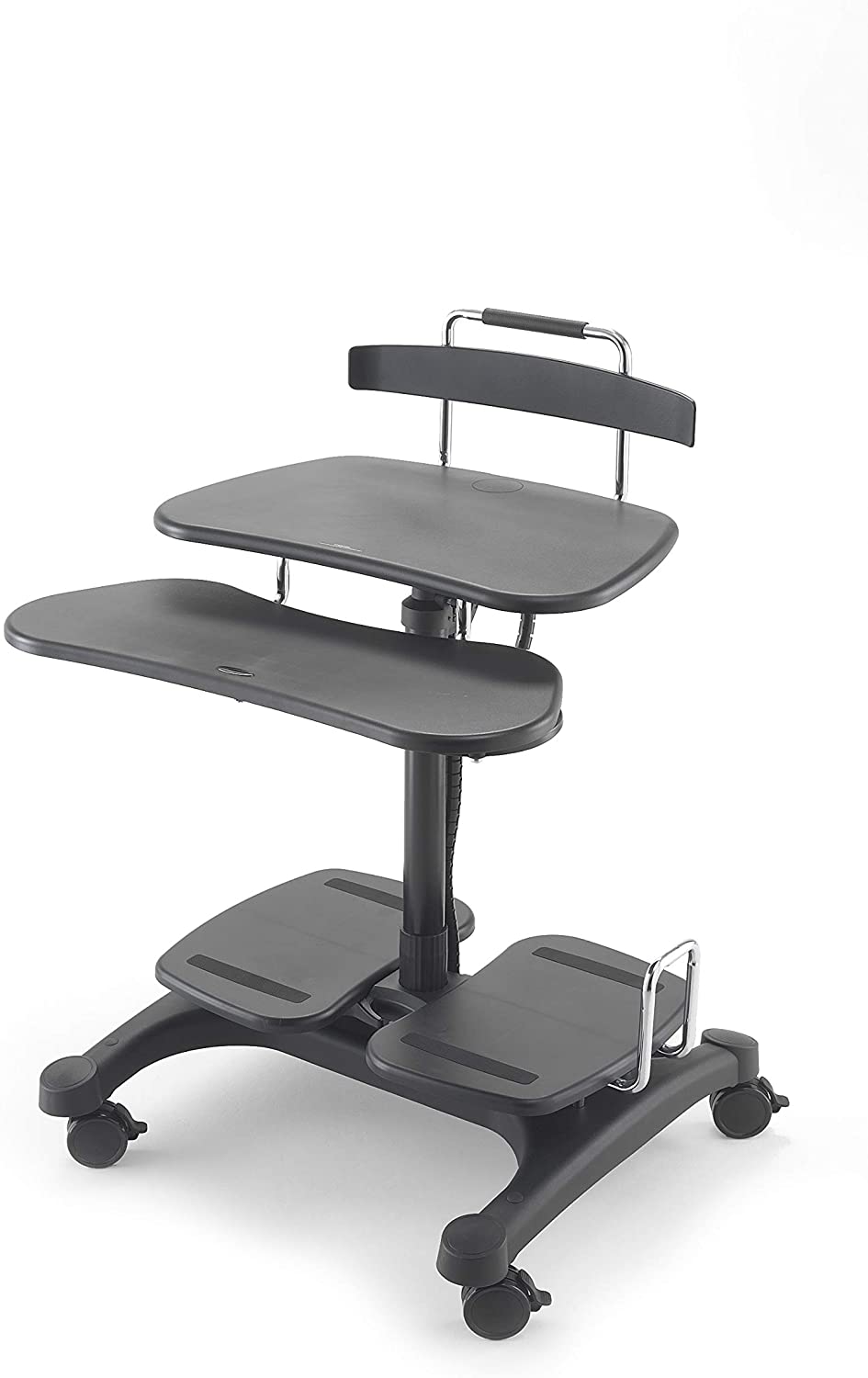 Exponent Professional Height Adjustable Laptop Cart with Base Platform ...