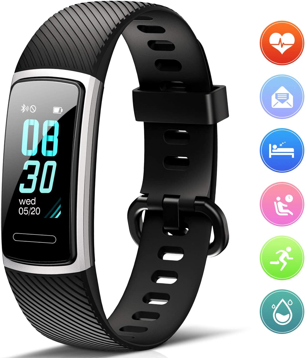 FITFORT Fitness Tracker HR – Activity Trackers Health Sports Watch with ...