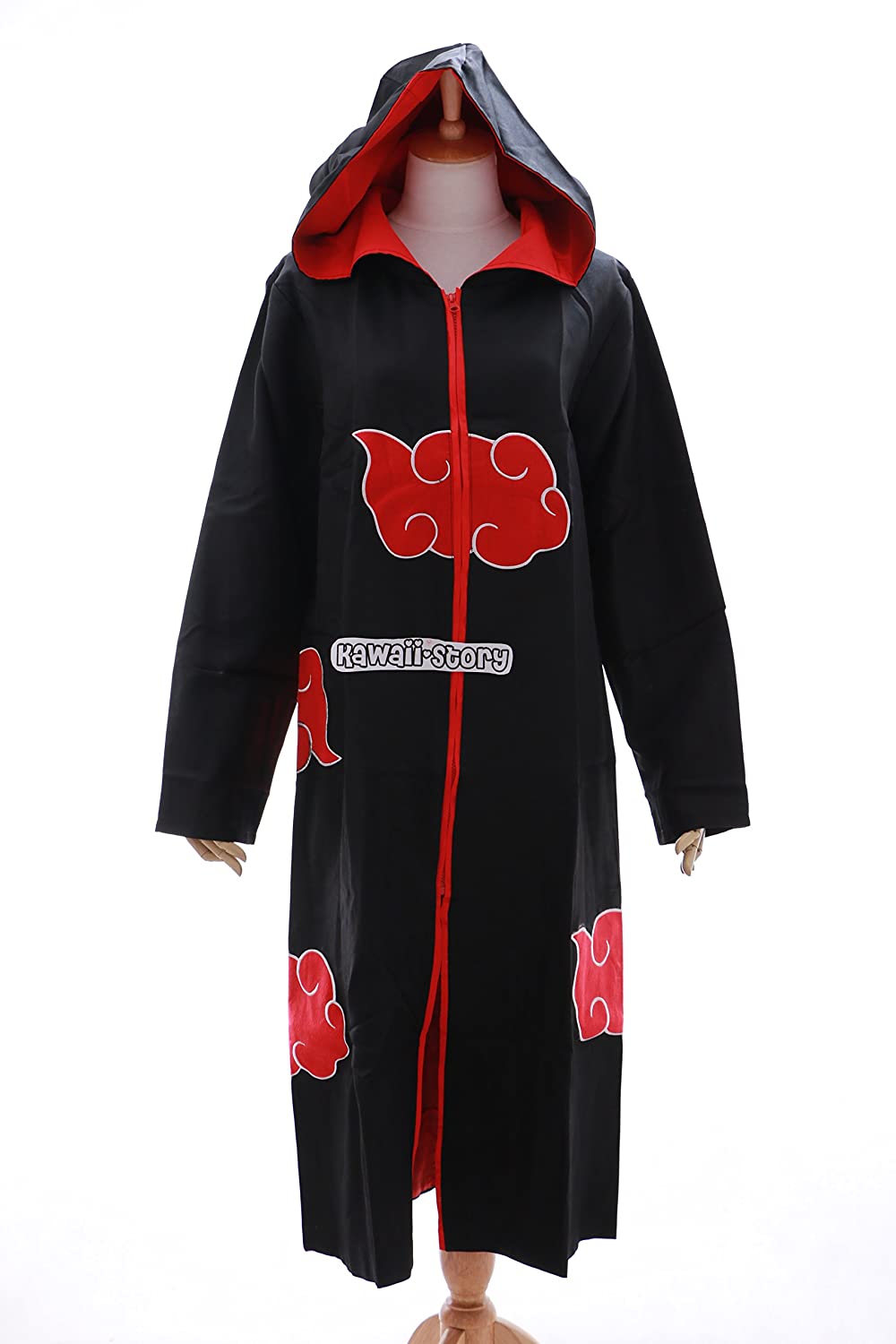 N-02 Akatsuki Naruto Sasuke Team Taka Cloak Cape Hooded Coat Cosplay ...