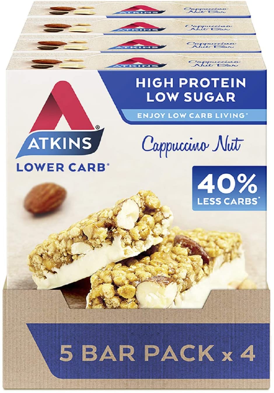 Atkins High Protein Bar, Keto Snack, Low Carb, Low Sugar Chocolate Chip ...