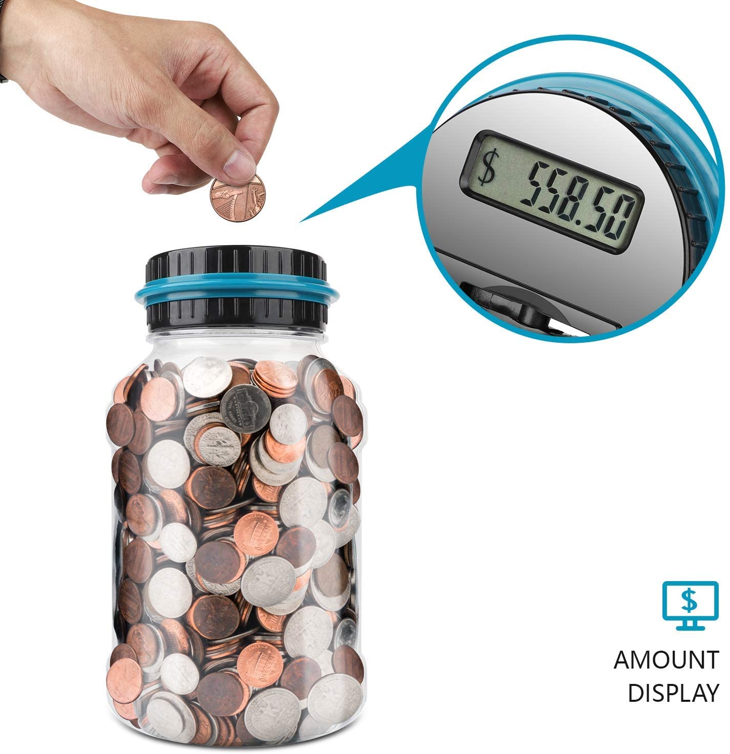 Sunshine smile Saving money box digital, automatic coin counter, money ...