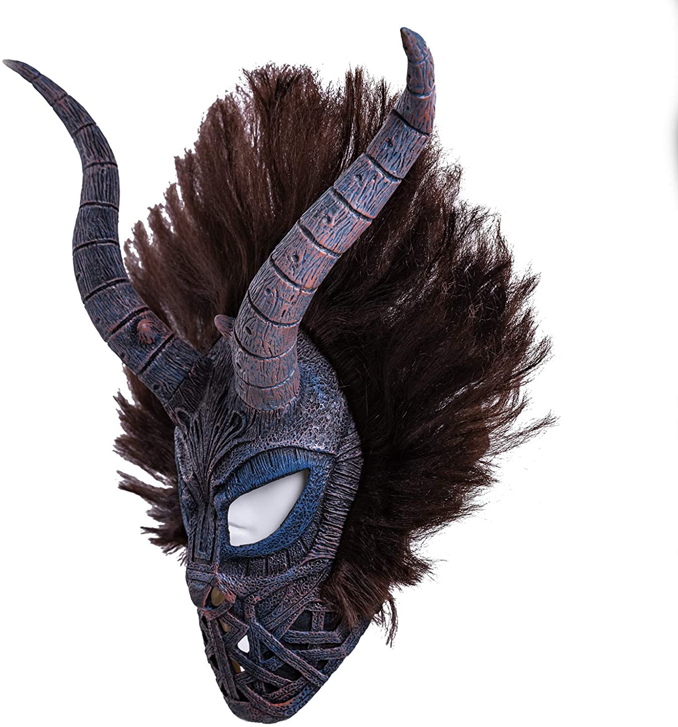Killmonger Mask with Brown Wig Halloween Cosplay Costume Latex Headgear ...