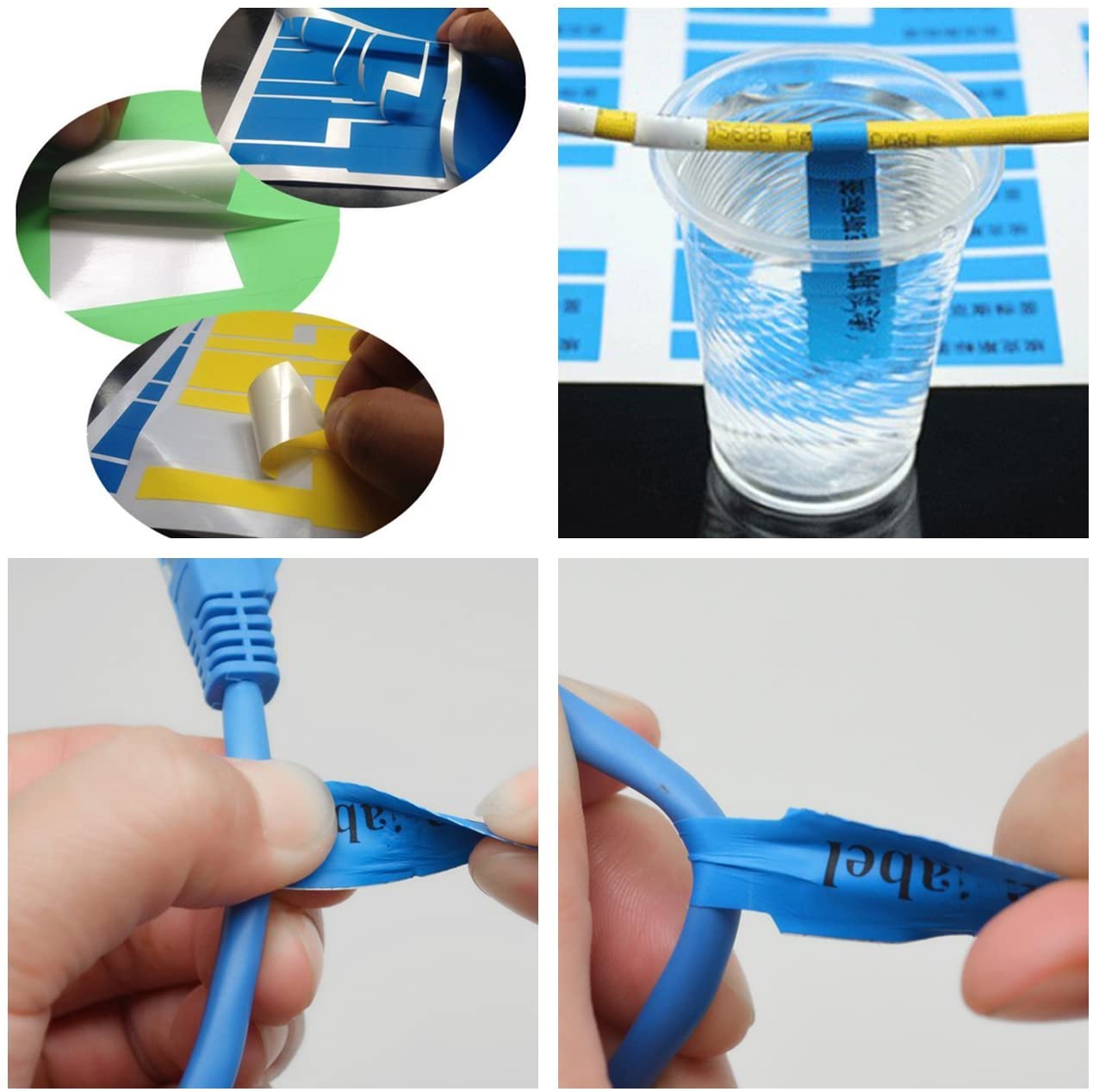 Meta-Label® Assorted Colors Self-Adhesive Cable Label – Waterproof ...
