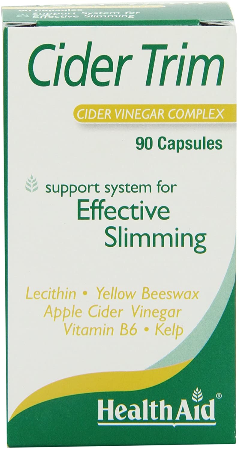 HealthAid Cider Trim – Lecithin, Apple Cider Vinegar – 90 Capsules ...
