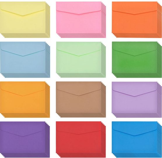 60 Pieces Christmas Mini Envelopes Multi Color Cute Lovely Envelopes ...