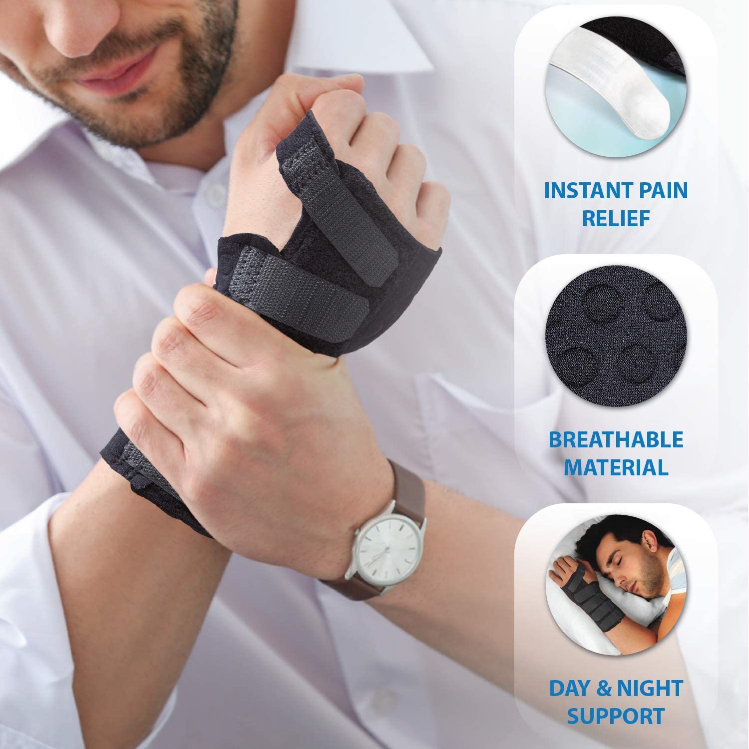 Actesso Stomatex Wrist Support Splint – Relief for Carpal Tunnel ...