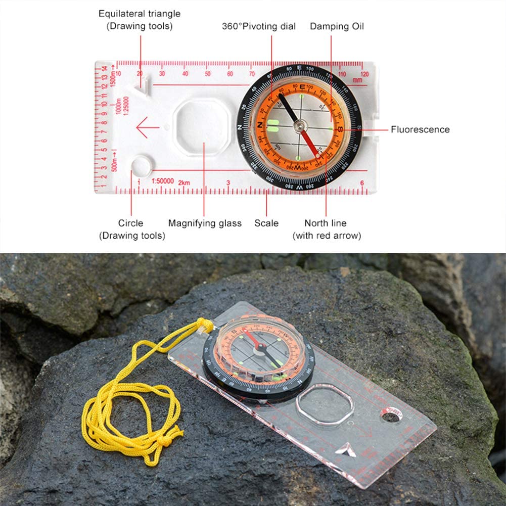 Pveath Navigation Compass,Orienteering Compass with Neck Lanyard and ...